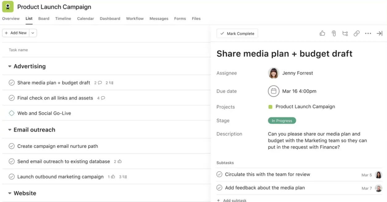 Asana Project Management Software For Project Clarity